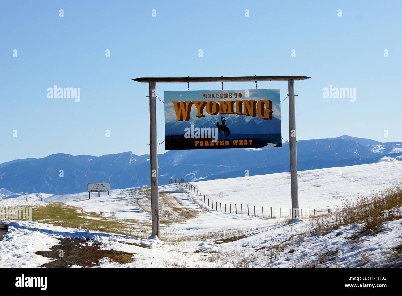 Welcome to wyoming sign hi-res stock photography and images - Alamy