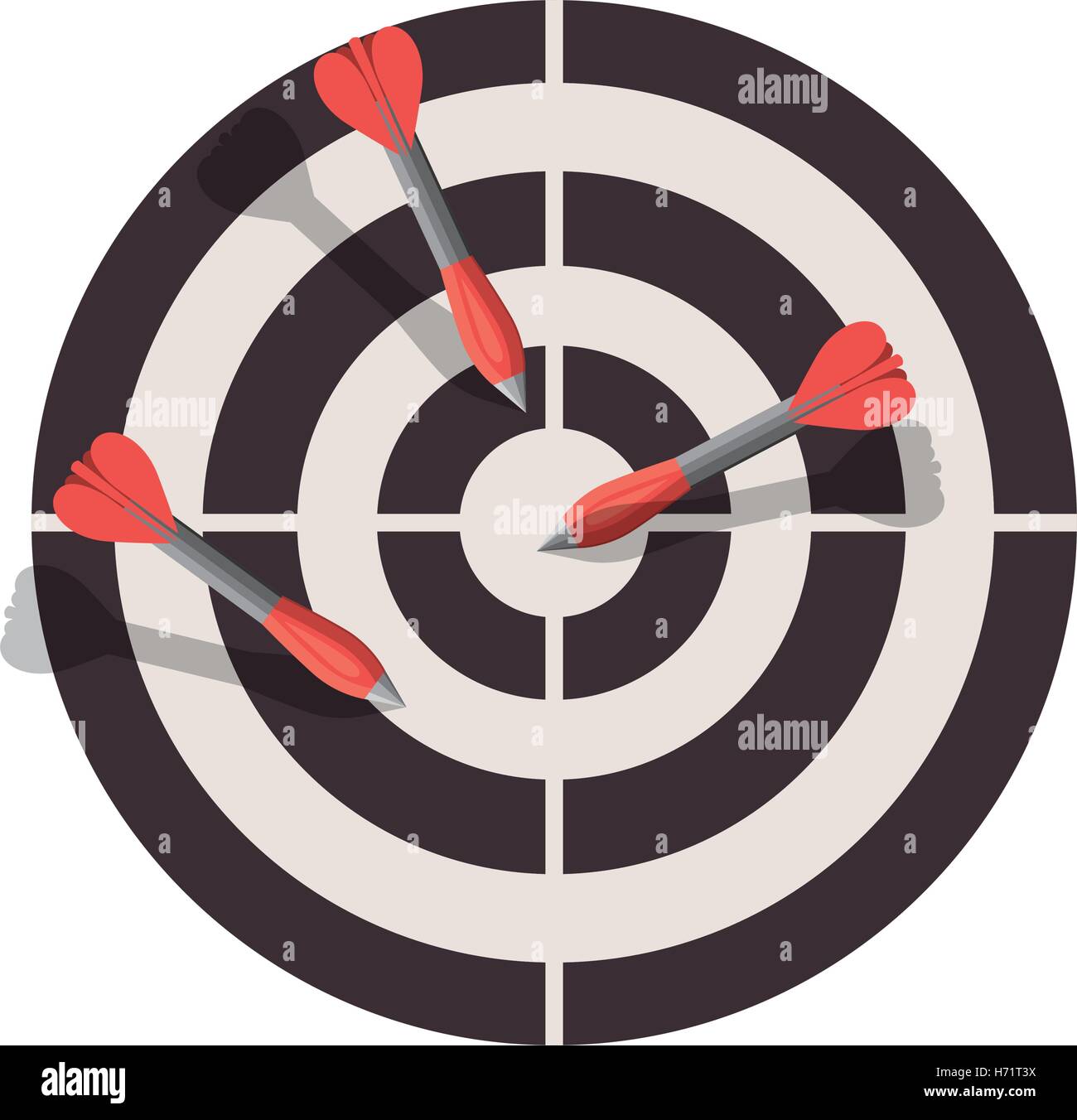 round target with arrow. strategy and success design. vector ...