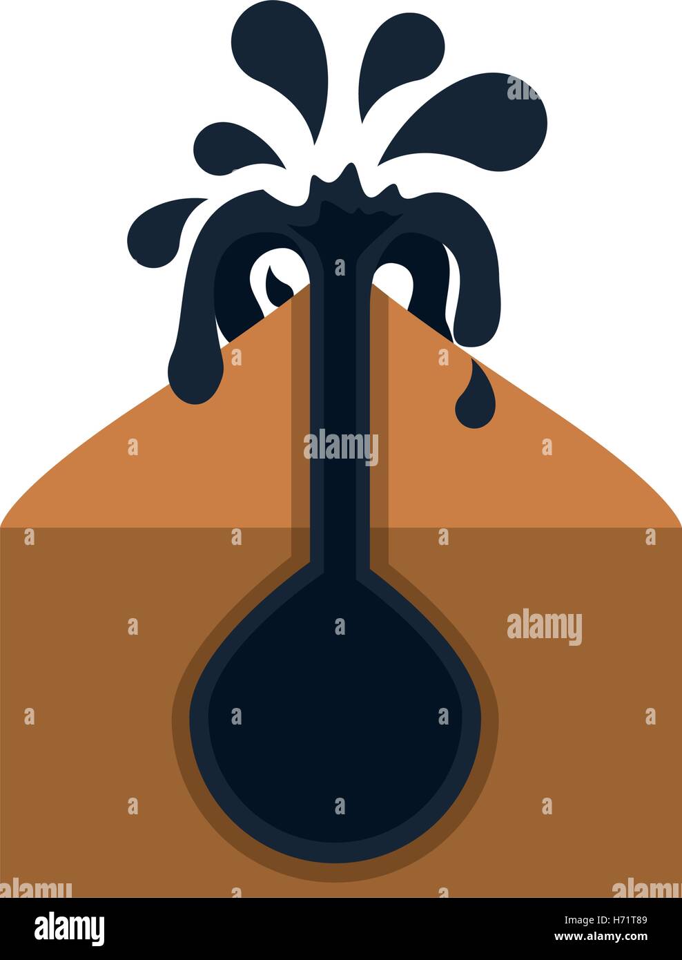 black oil liquid icon over white background. petroleum and oil design ...