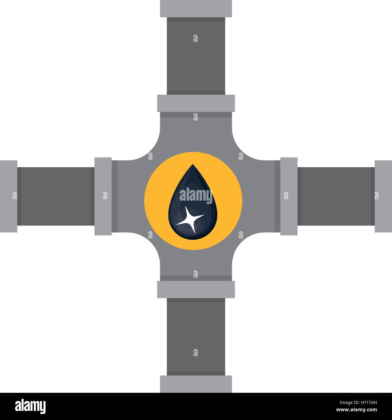 oil tap icon with black drop icon over white background. petroleum and ...