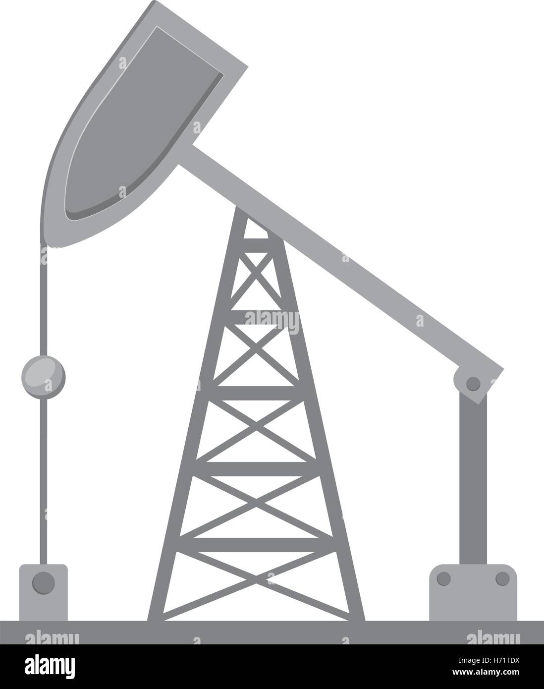 oil rig tower factory building icon over white background. vector ...