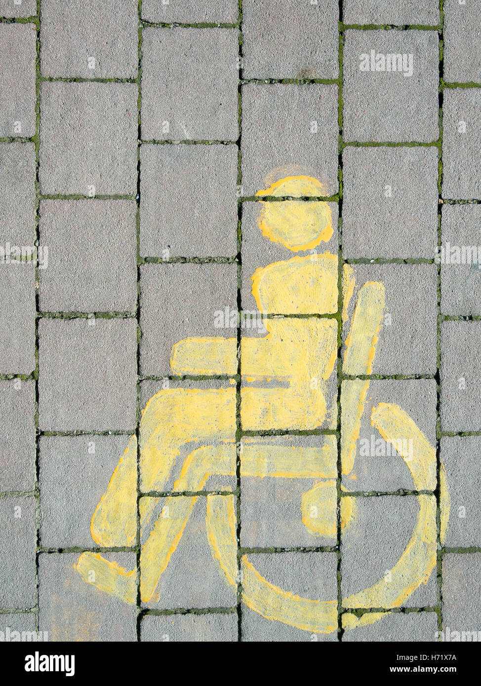 Disabled car parking space, sign. Vertical composition Stock Photo - Alamy