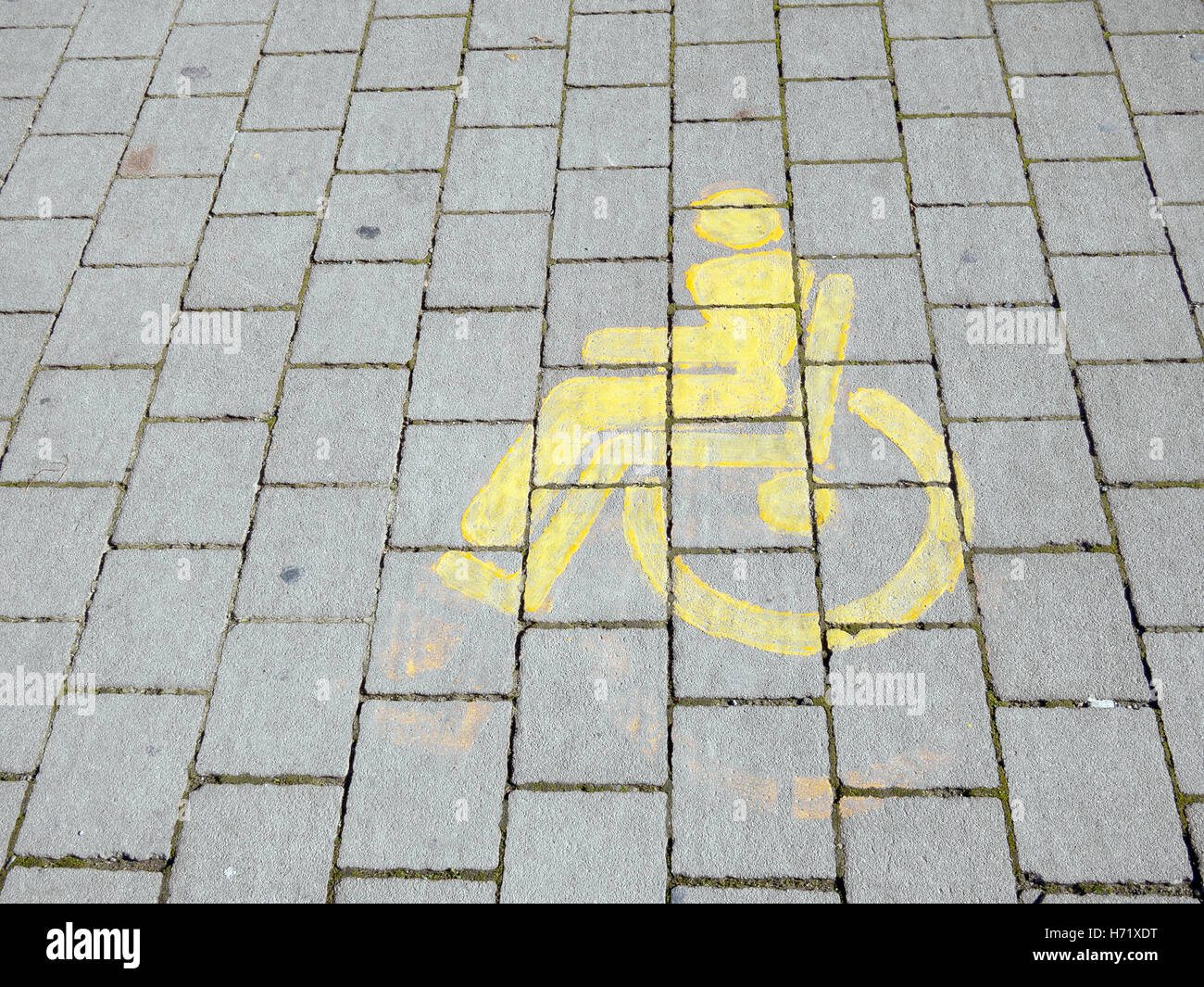 Disabled car parking space, sign Stock Photo - Alamy
