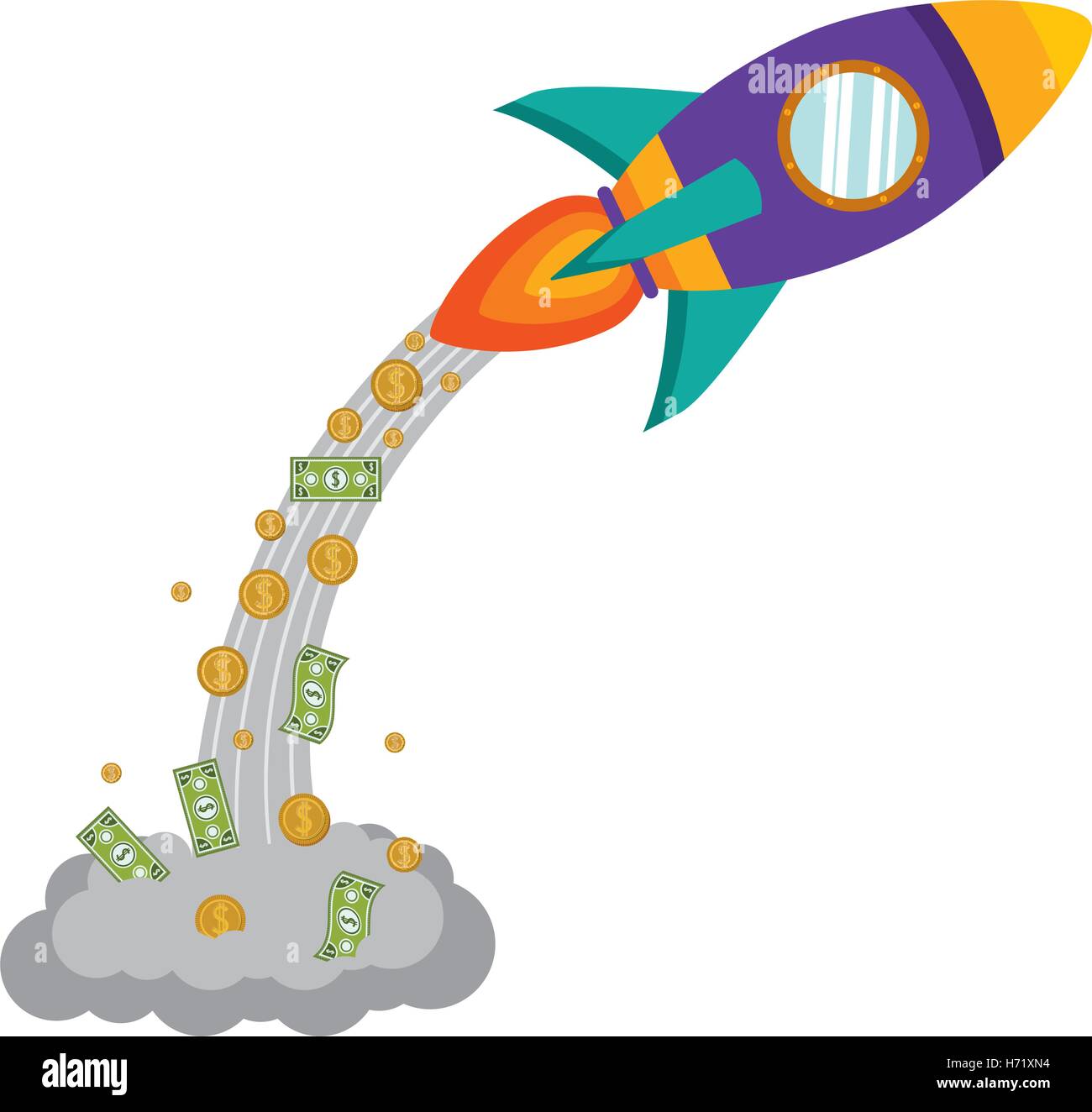 space rocket vehicle icon over white background. vector illustration ...