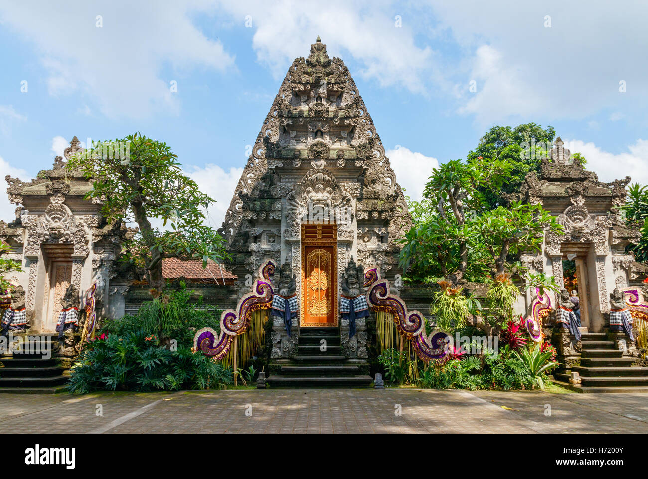 Puri Kantor, a Hindu temple in the center of Ubud, Bali, Indonesia ...