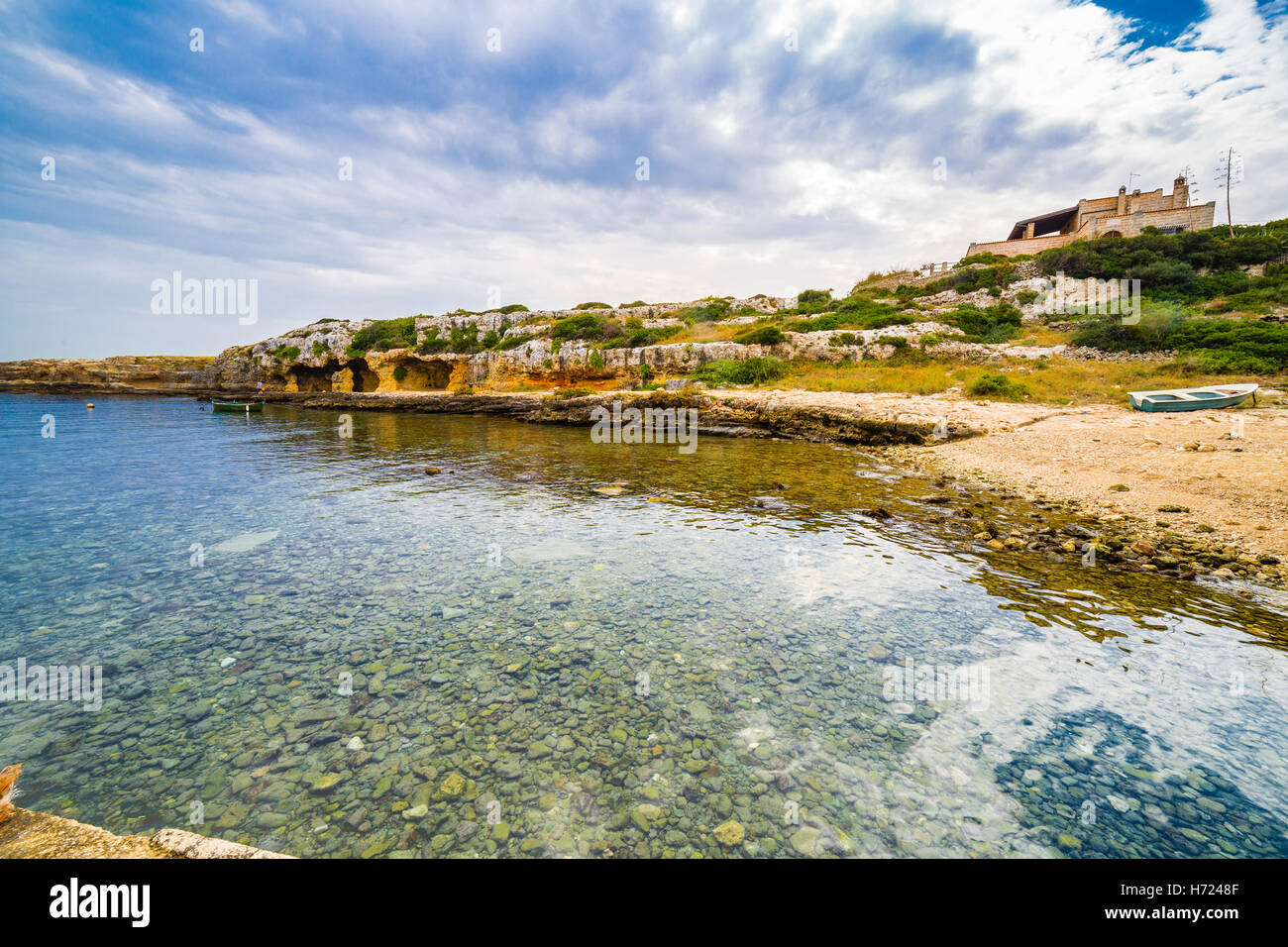 cove on the coast of Puglia Stock Photo - Alamy