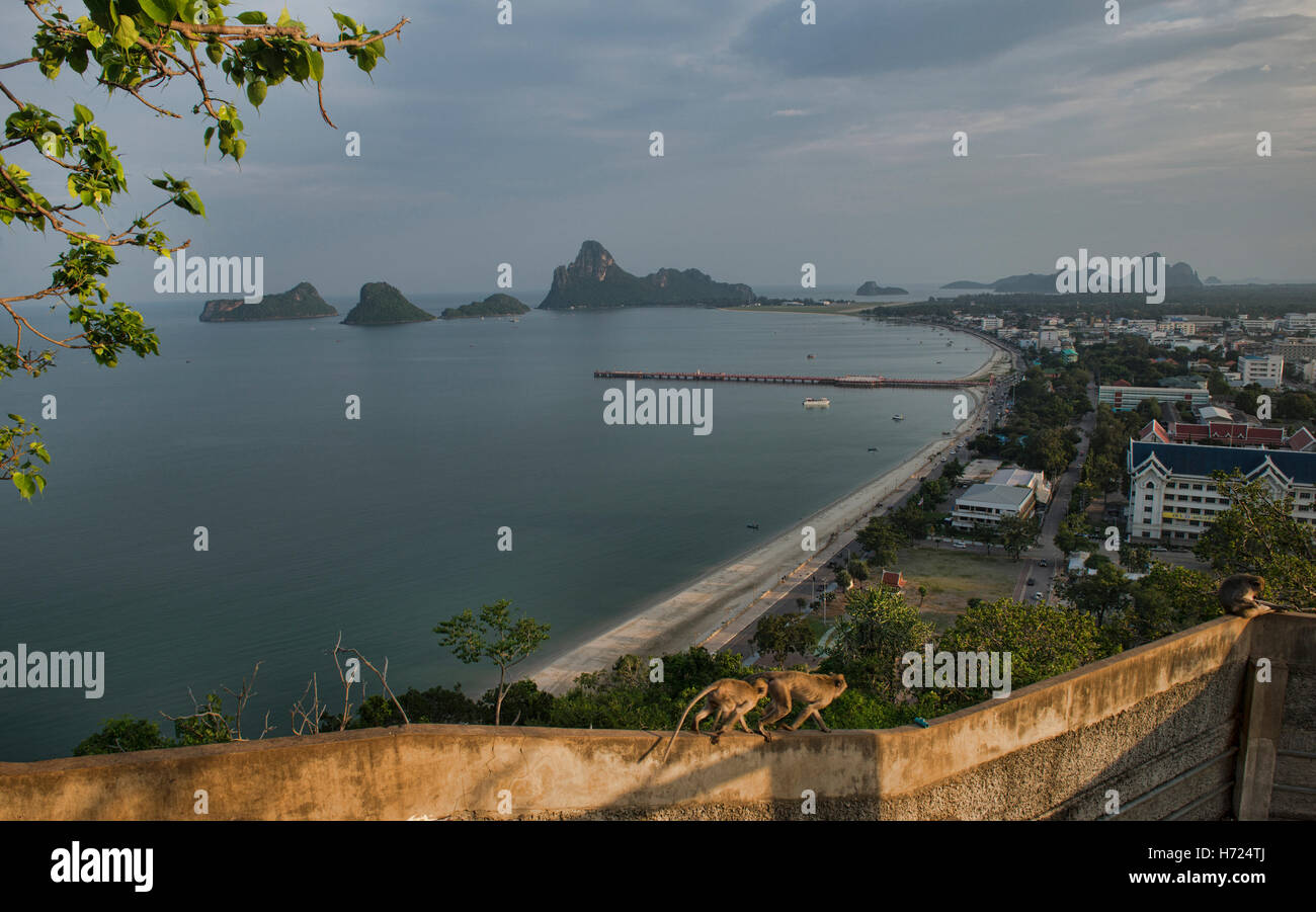 The Gulf of Thailand from Khao Chong Krachok monkey temple, Prachuap ...