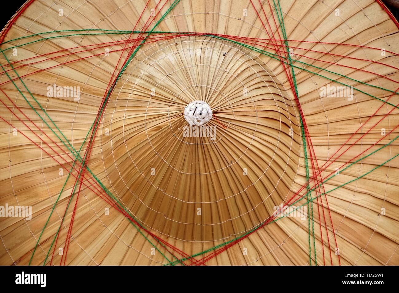 Handmade Chinese straw hat made from bamboo Stock Photo - Alamy