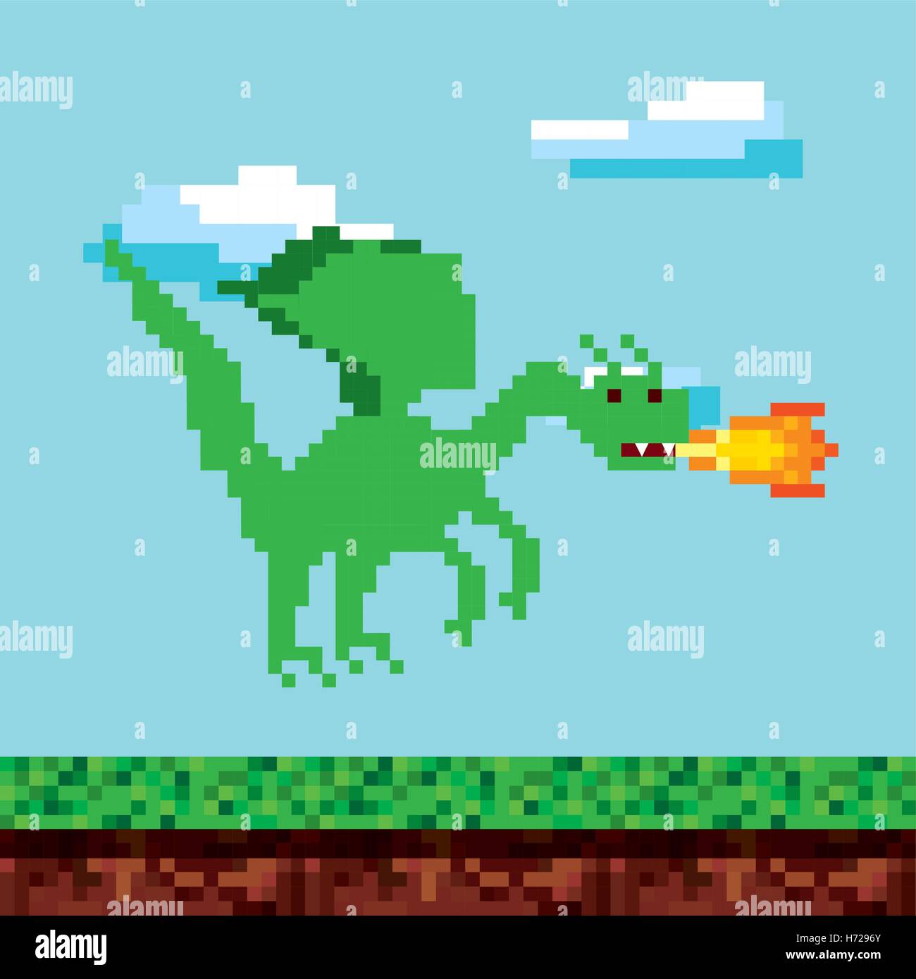 pixelated video game icons vector illustration design Stock Vector ...