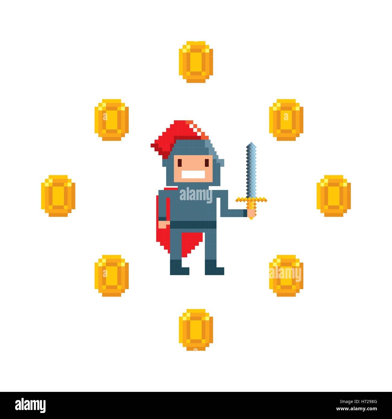 pixelated video game icons vector illustration design Stock Vector ...