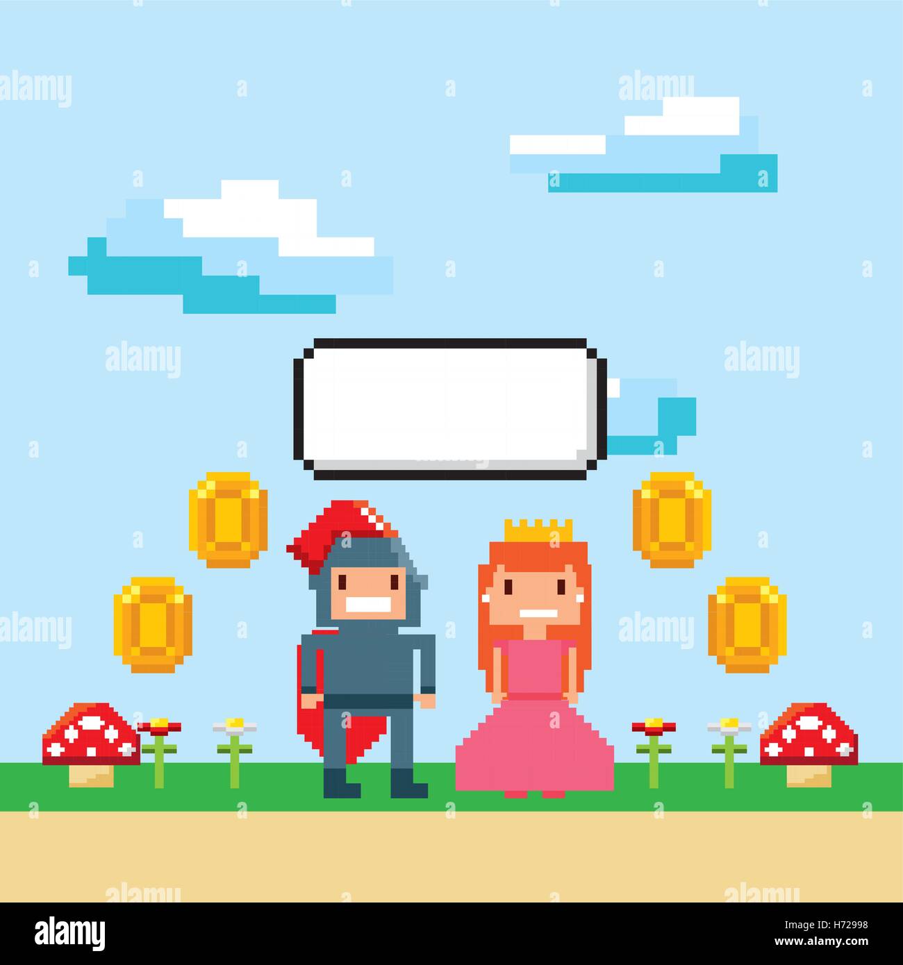 pixelated video game icons vector illustration design Stock Vector ...