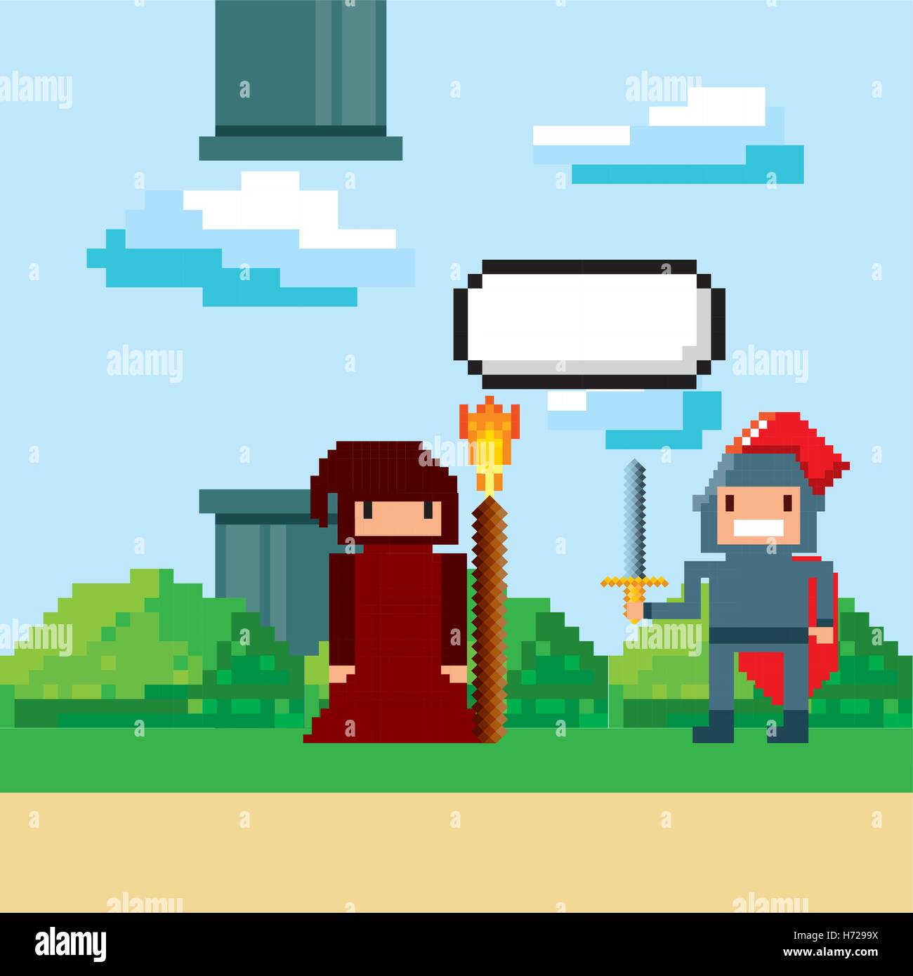 pixelated video game icons vector illustration design Stock Vector ...