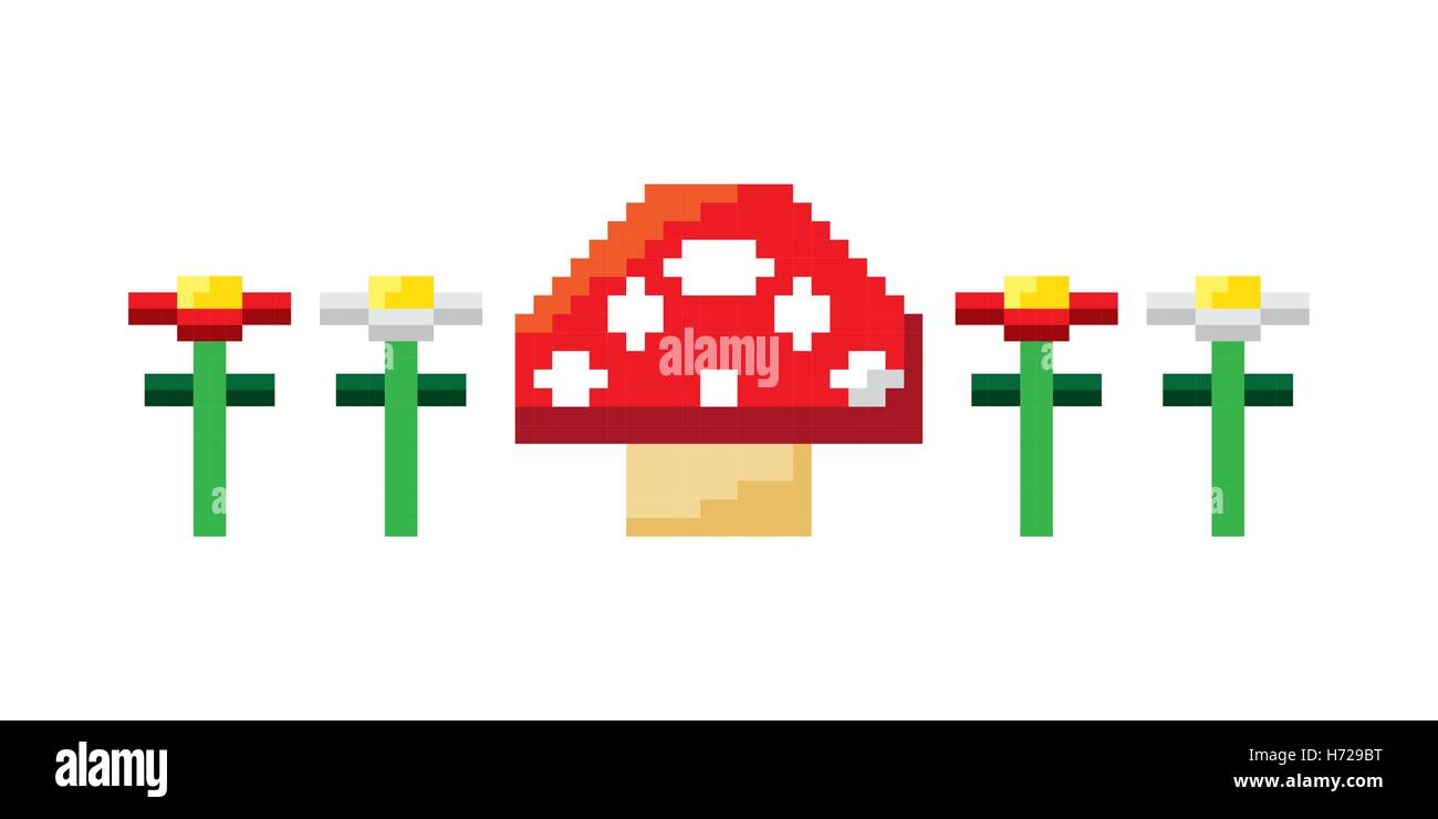Pixelated video game icons vector hi-res stock photography and images ...