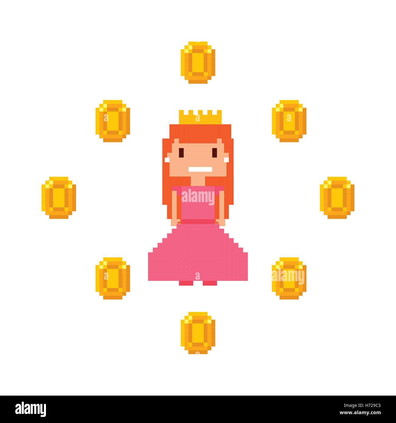 pixelated video game icons vector illustration design Stock Vector ...