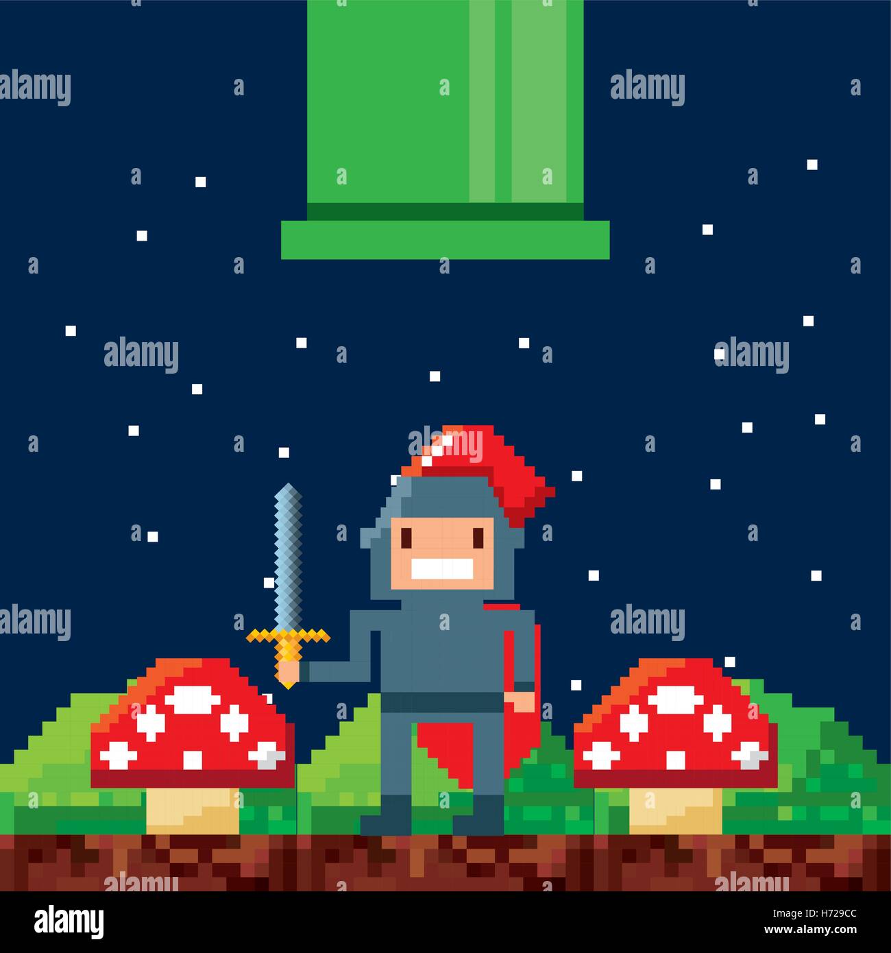 Pixelated video game icons vector hi-res stock photography and images ...