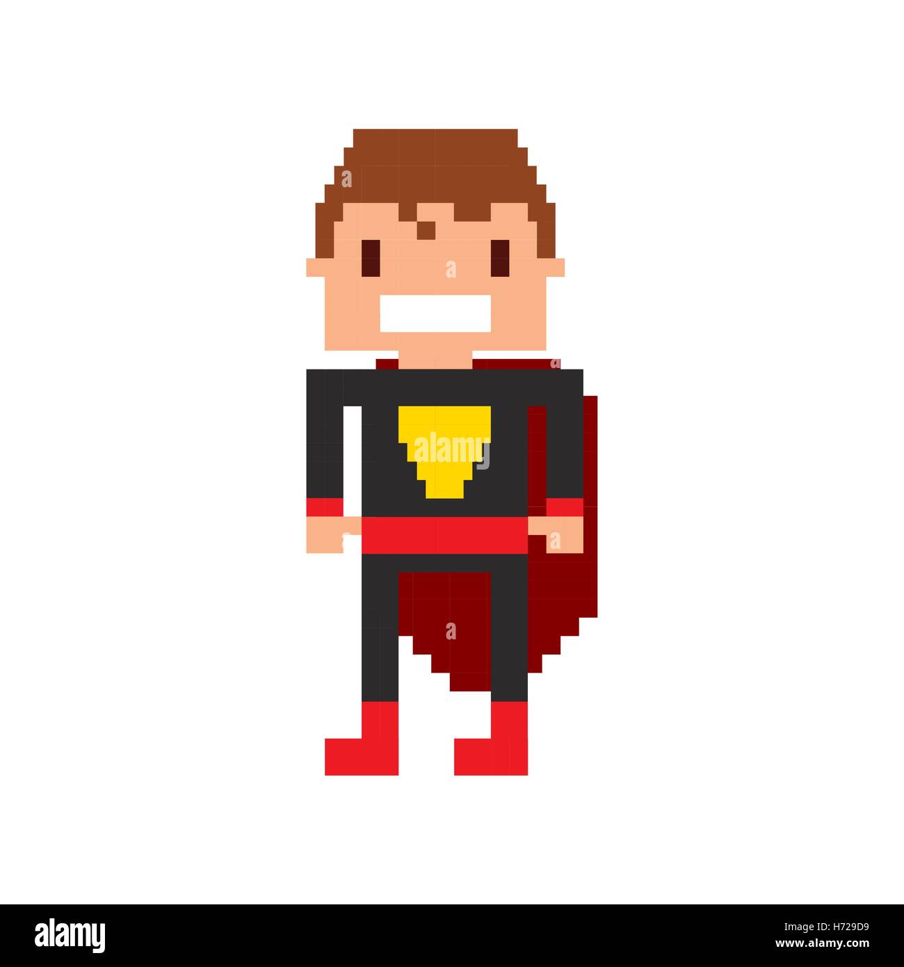 hero video game pixelated character vector illustration design Stock ...