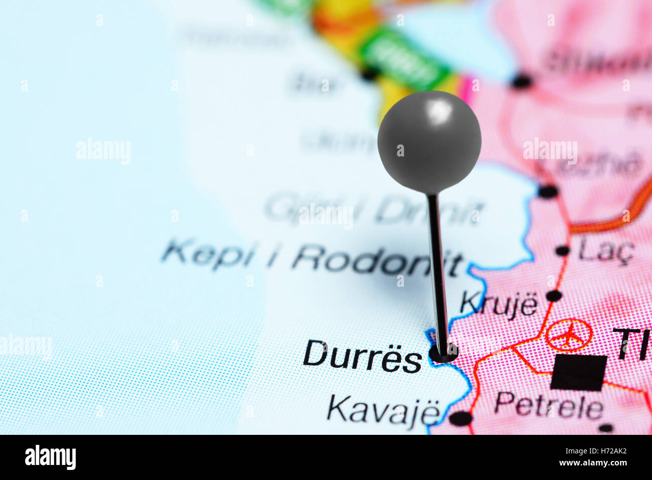 Durres map hi-res stock photography and images - Alamy