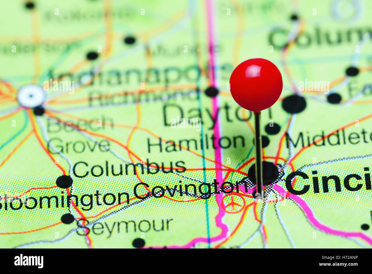 Map of covington hi-res stock photography and images - Alamy