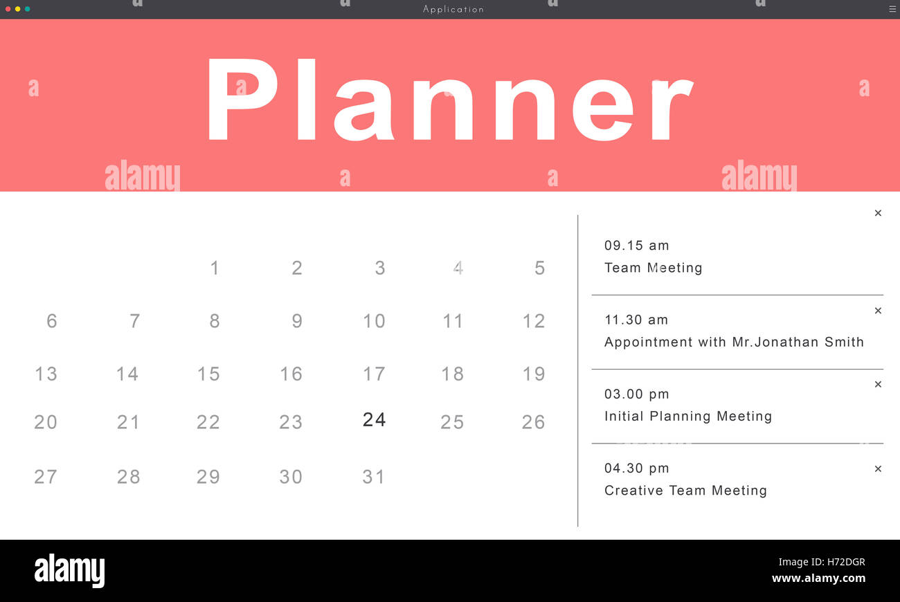Agenda Appointment Schedule Calendar Reminder Concept Stock Photo - Alamy