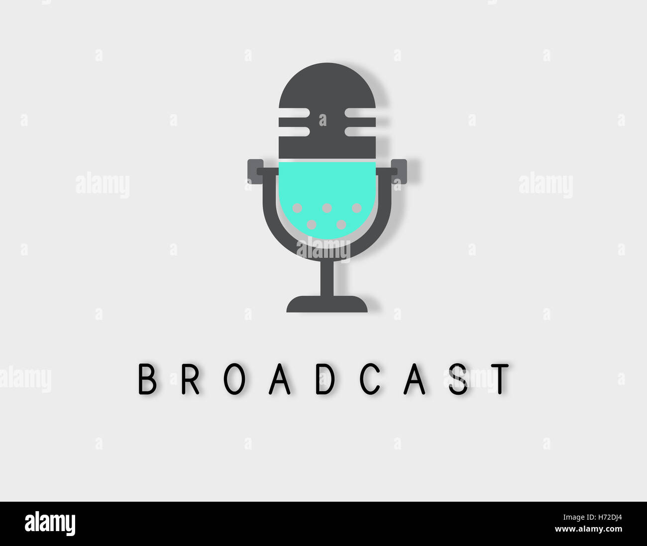 Microphone Audio Podcast Broadcast Media Graphic Concept Stock Photo ...