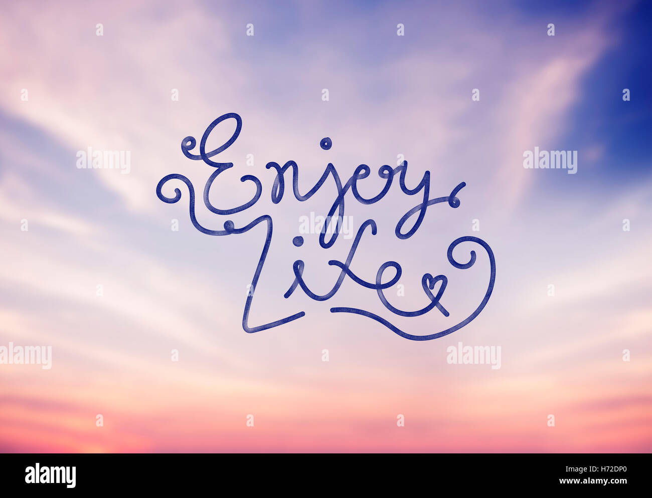Enjoy Lifestyle Happiness Recreation Word Concept Stock Photo - Alamy