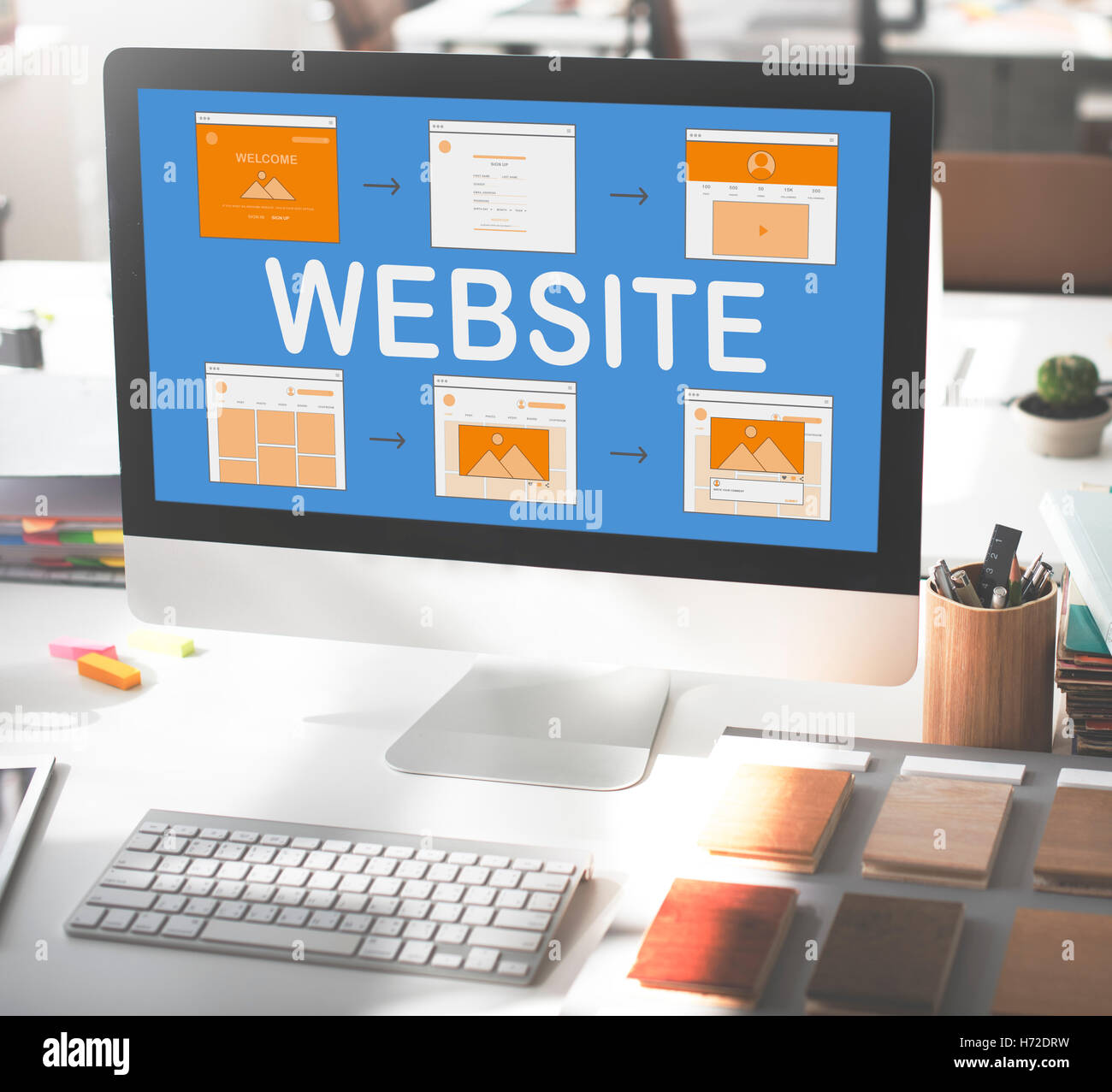 Web Template Website Design Concept Stock Photo - Alamy