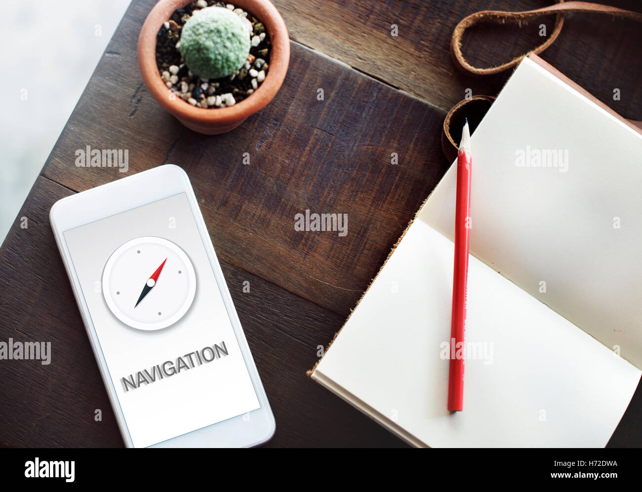 Navigation Destination Location GPS Map Concept Stock Photo - Alamy