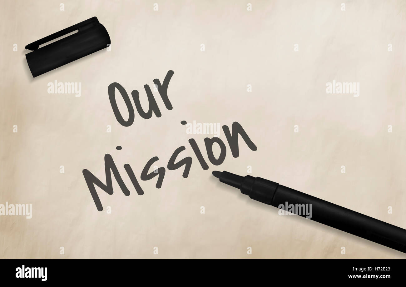 Our Mission Ideas Leadership Concept Stock Photo - Alamy
