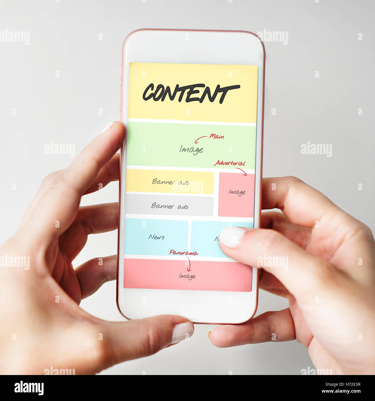 Content Website Web Design Concept Stock Photo - Alamy