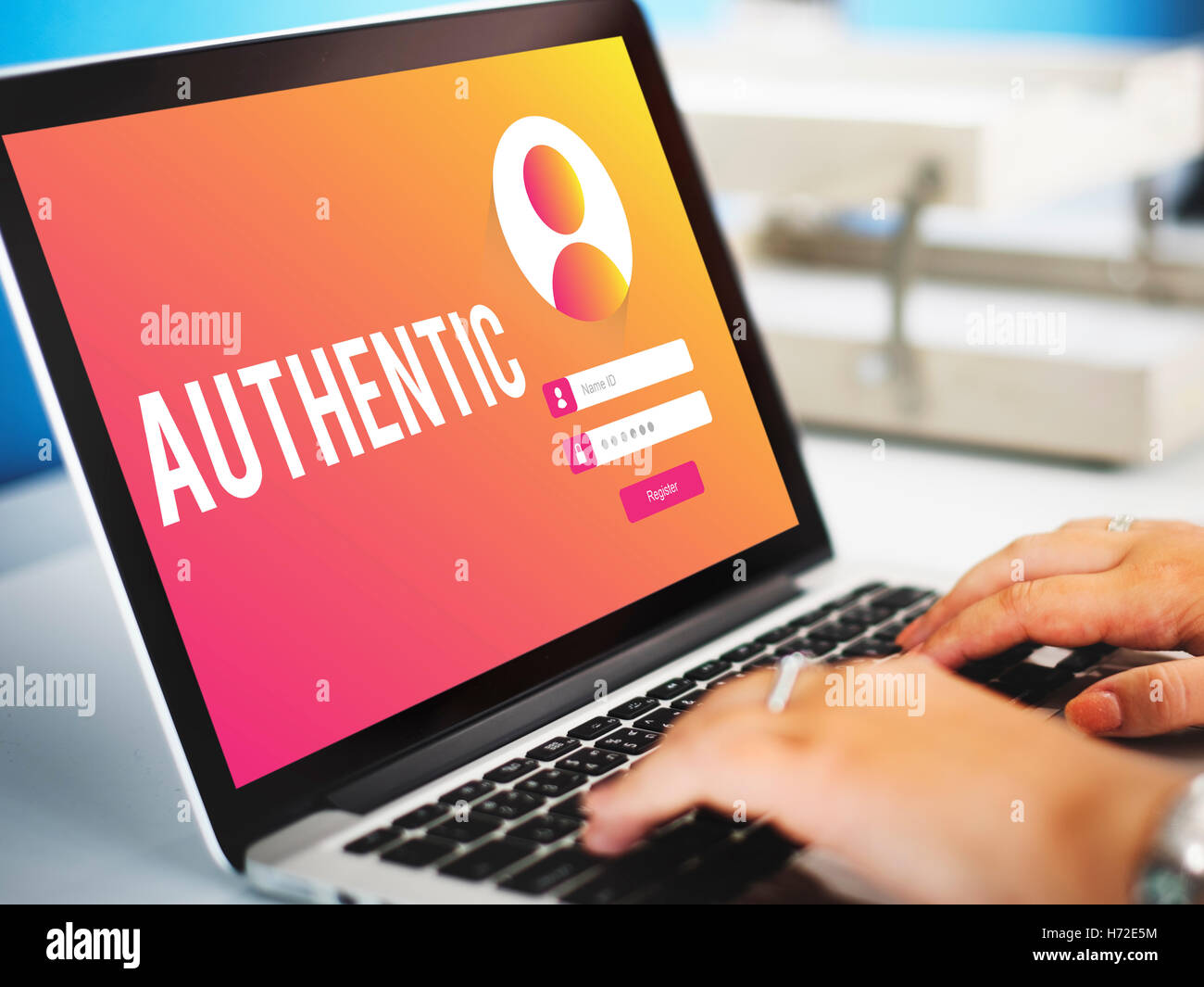 Authentic Sign In User Password Privacy Concept Stock Photo - Alamy