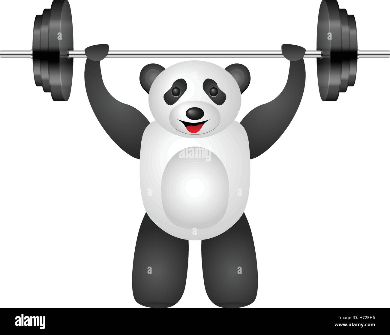 panda weight on a white background. Vector illustration Stock Vector ...