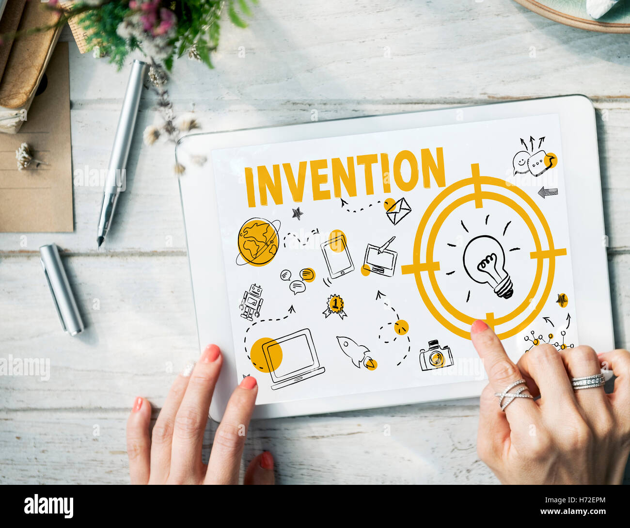 Vision Thinking Progress Invention Design Graphic Concept Stock Photo ...