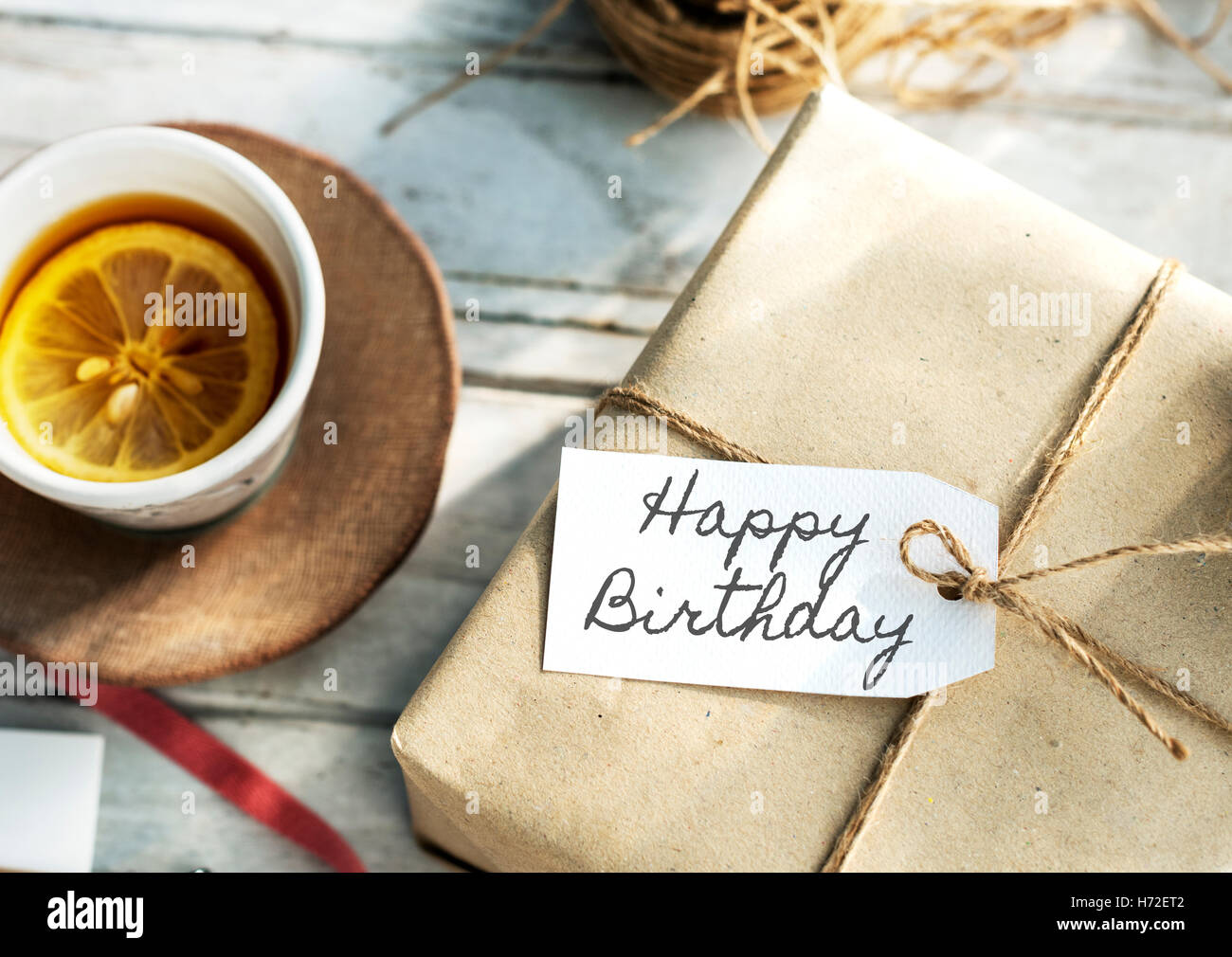 HBD Happy Birthday Celebration Congratulation Party Concept Stock Photo ...