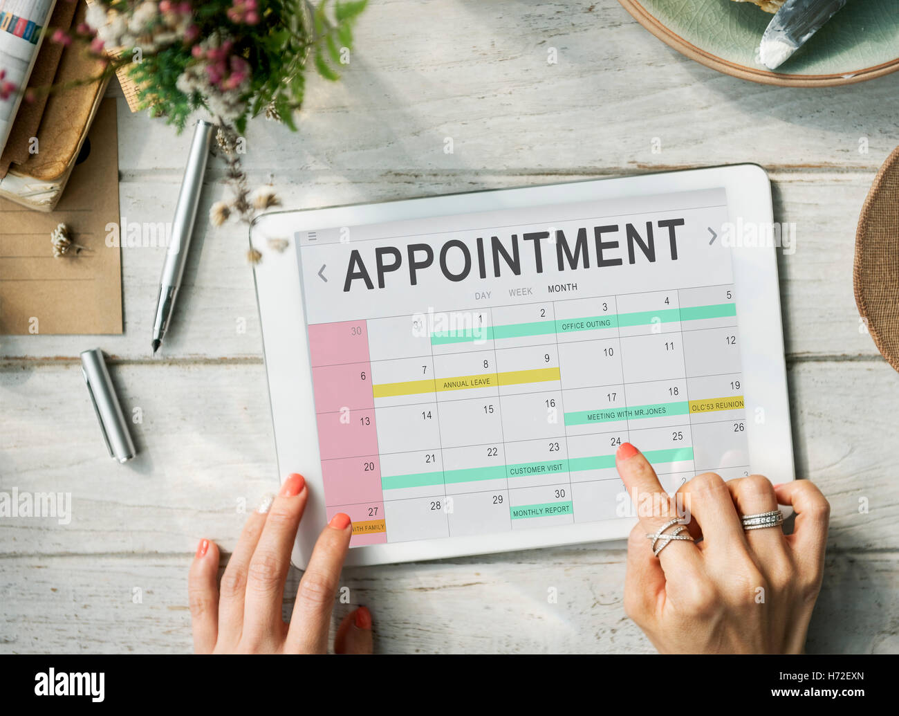 Calendar Agenda Event Meeting Reminder Schedule Graphic Concept Stock ...