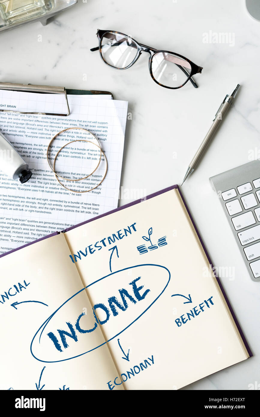 Financial Income Economic Diagram Money Concept Stock Photo - Alamy