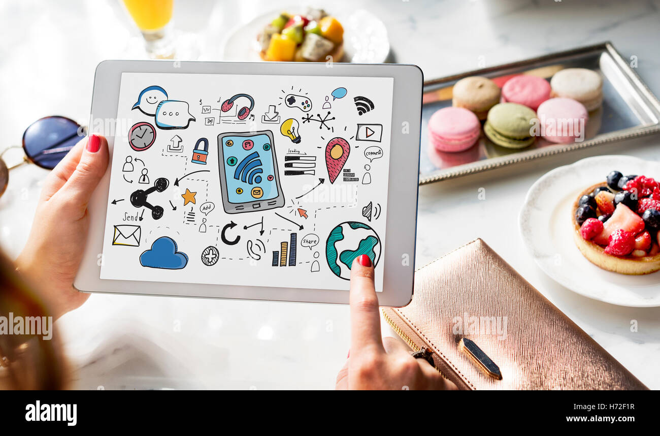 Digital Globalization Internet Technology Graphic Concept Stock Photo ...