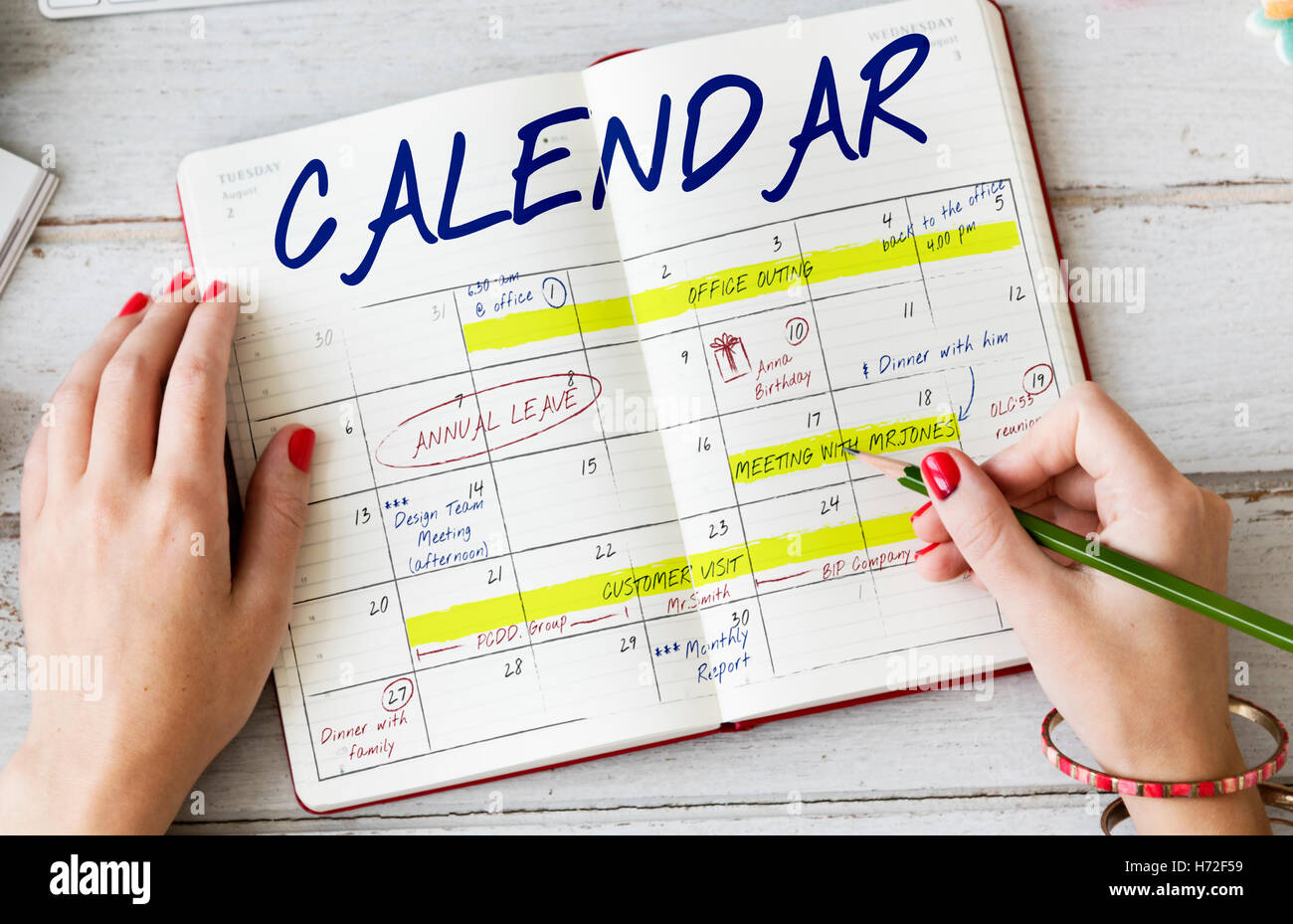 Agenda timetable calendar schedule hi-res stock photography and images ...