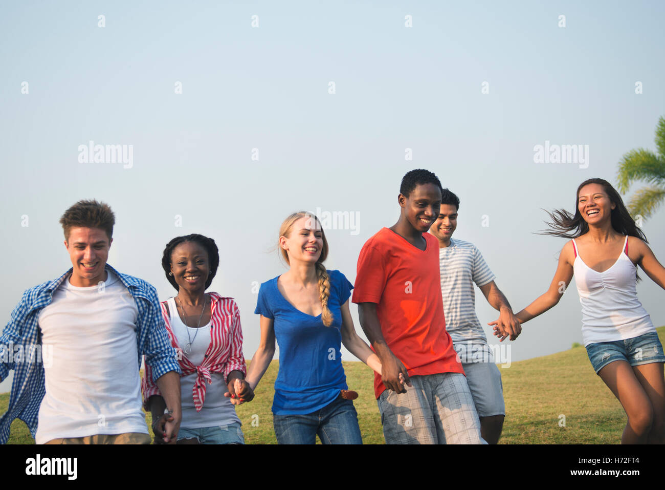 Cheerful Community Together Gathering Friends Concept Stock Photo - Alamy