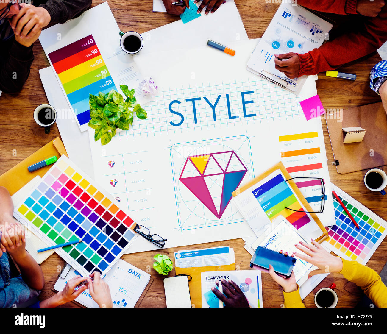 Design Style Graphic Creativity Ideas Illustration Concept Stock Photo ...