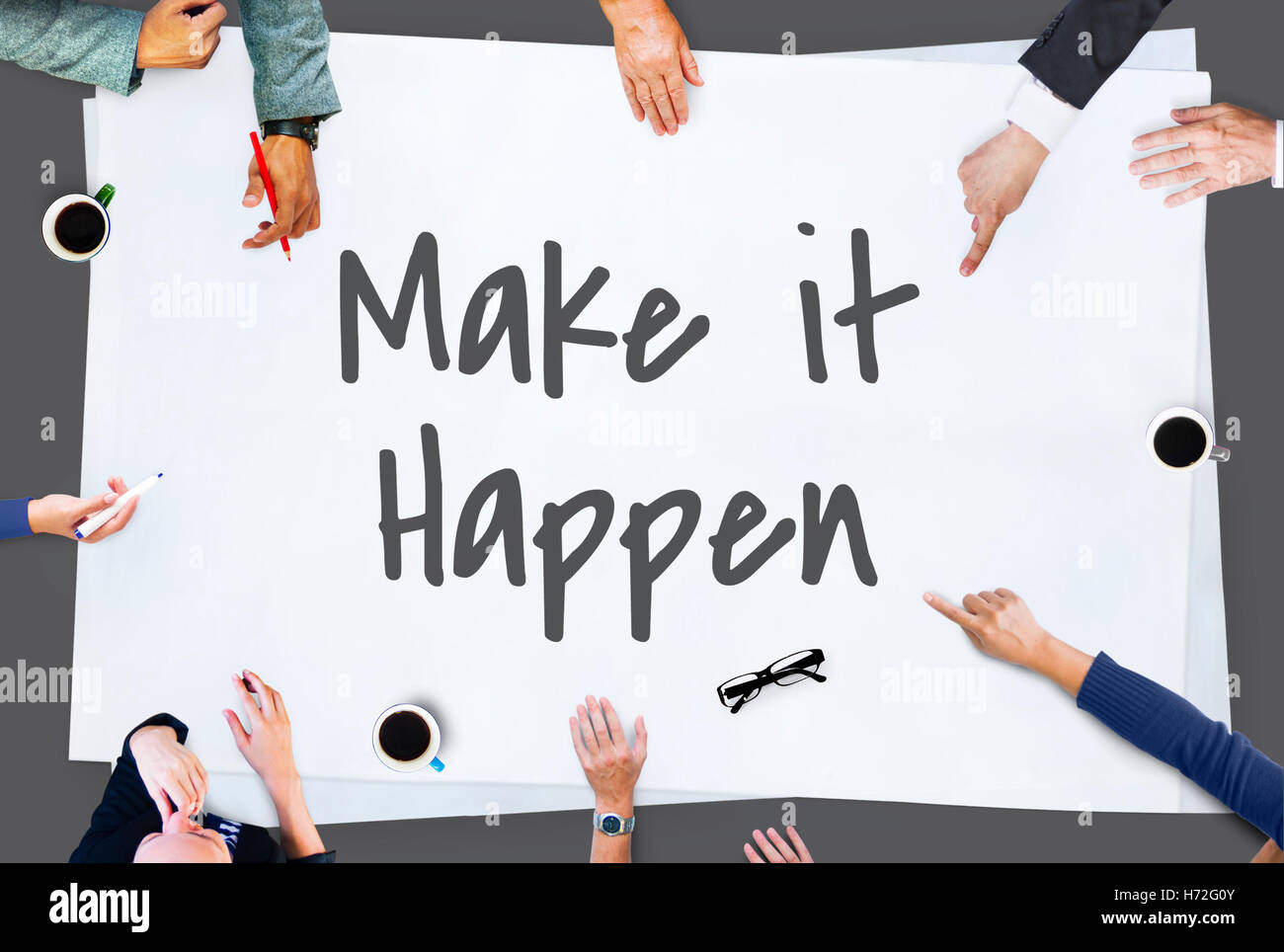 Make It Happen Planner Concept Stock Photo - Alamy