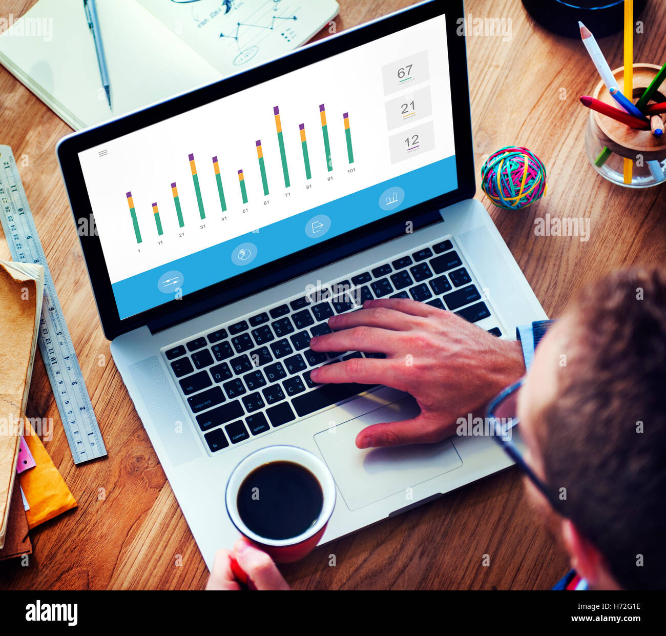 Business Chart Data Analysis Concept Stock Photo - Alamy