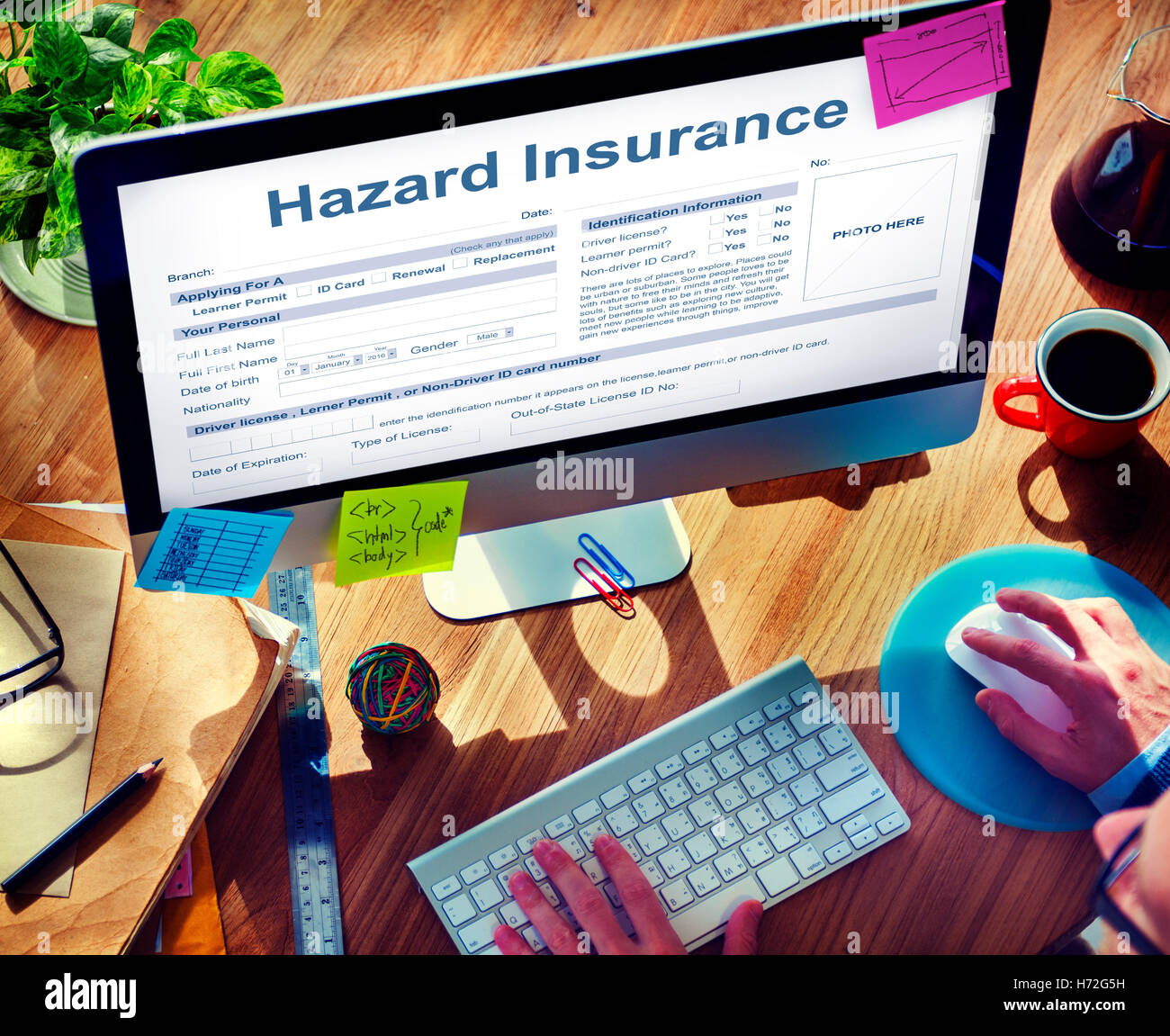 Hazard Insurance Damage Harm Risk Safety Concept Stock Photo - Alamy