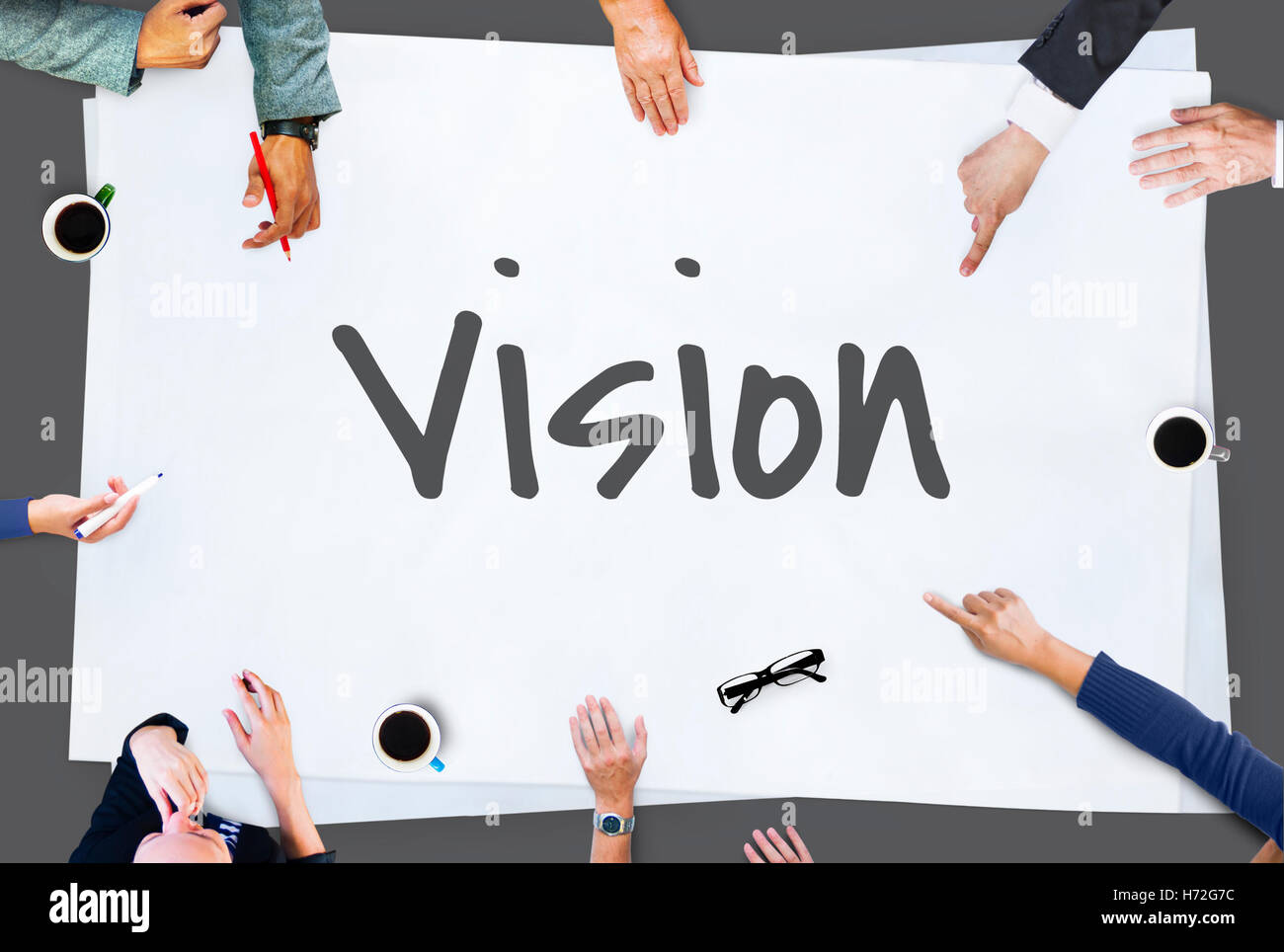 Vision Mission Work Business Concept Stock Photo - Alamy