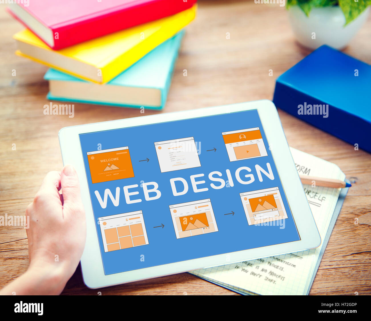 Web Design Work Website Development Concept Stock Photo - Alamy