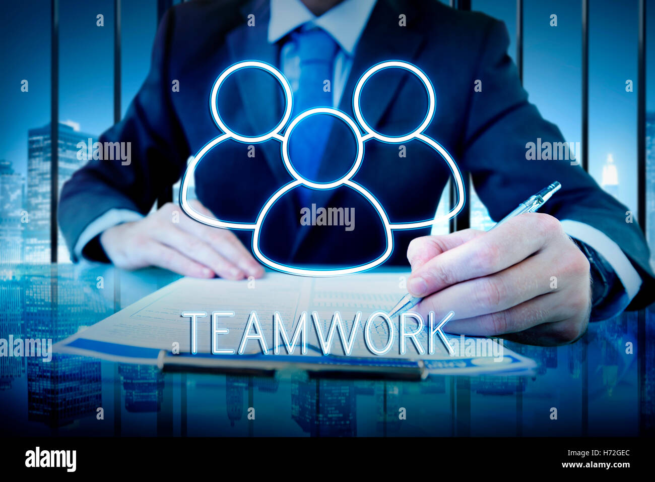 Teamwork Leadership Partnership Concept Stock Photo - Alamy