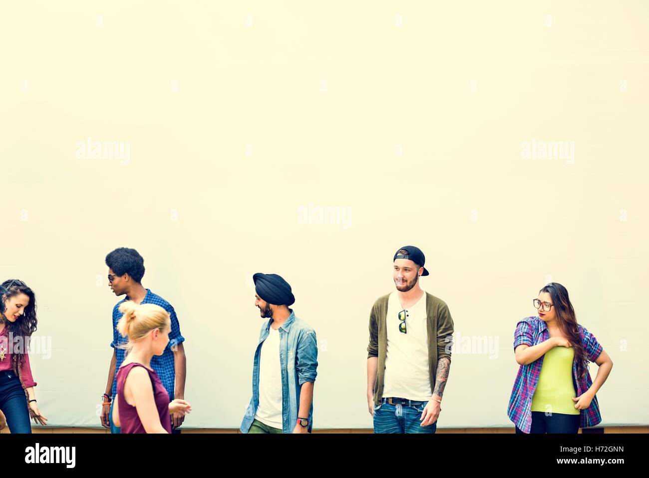 College Students Teamwork Happiness Smiling Concept Stock Photo - Alamy