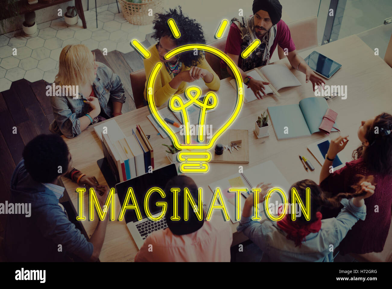 Be Creative New Imagination Innovation Graphic Concept Stock Photo - Alamy