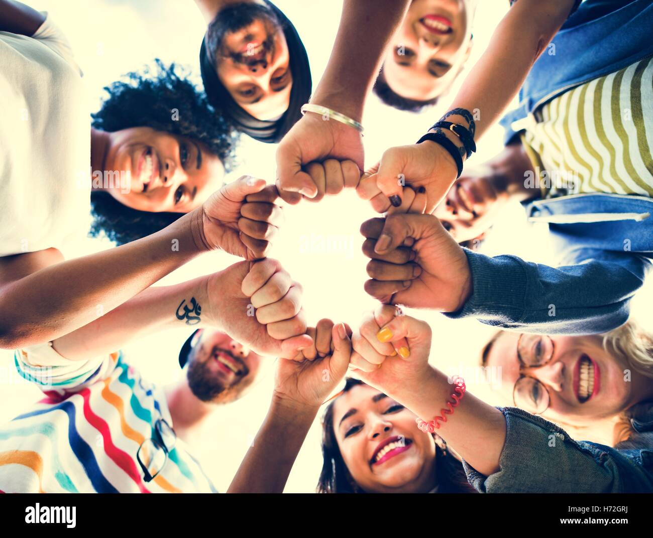 Friends Friendship Fist Togetherness Concept Stock Photo - Alamy
