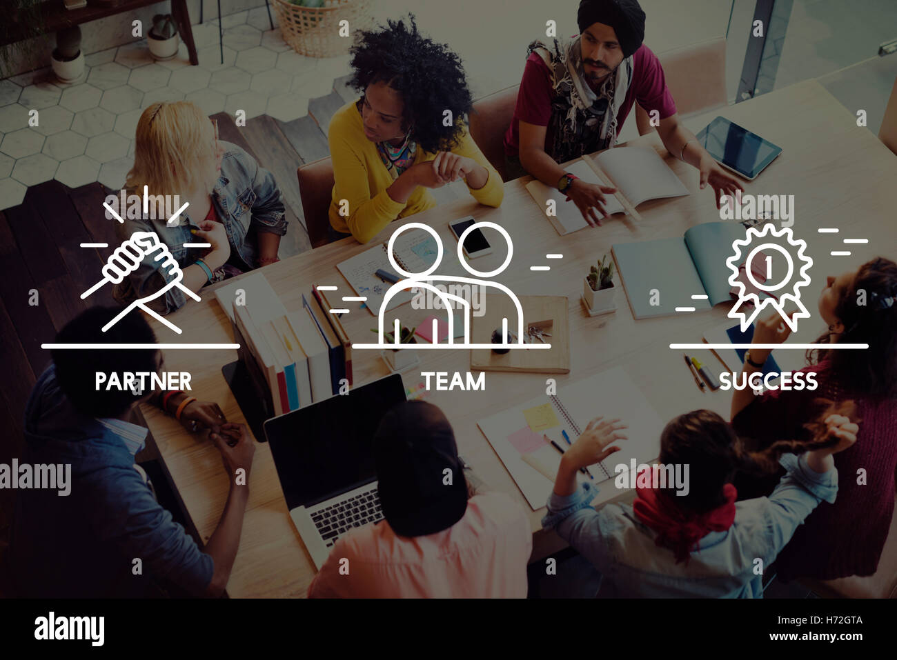 Team Partner Success People Graphic Concept Stock Photo - Alamy