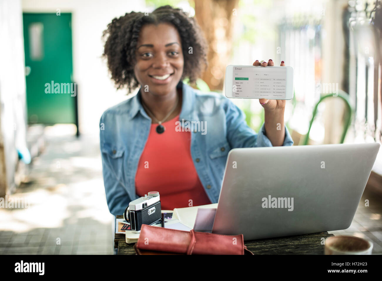 Cafe Digital Communication Connection Concept Stock Photo - Alamy